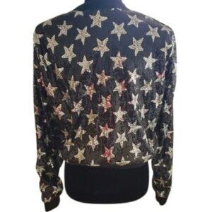 Jackets & Coats | Designer Beaded Sequins Sequined Embellished Stars ...